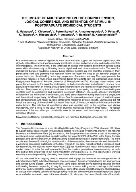 Pdf The Impact Of Multitasking On The Comprehension Logical