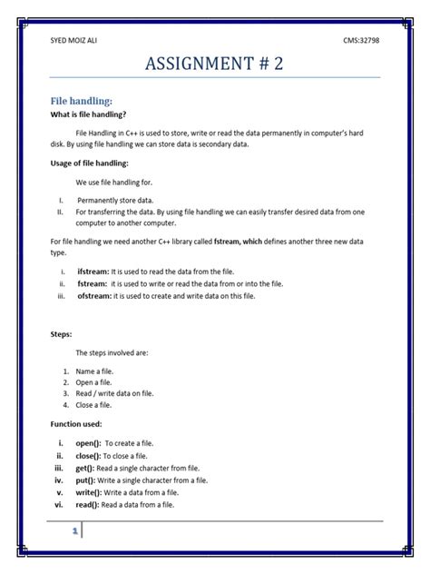 Assignment 2 Pdf Computer File Namespace