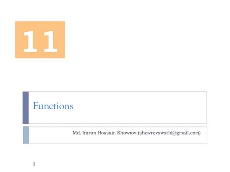 Lecture 11 Functions Ppt Web Development Internet