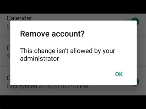 Resolve This Change Isn T Allowed By Your Administrator In Android YouTube