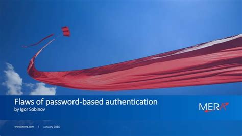 Flaws Of Password Based Authentication Pptx