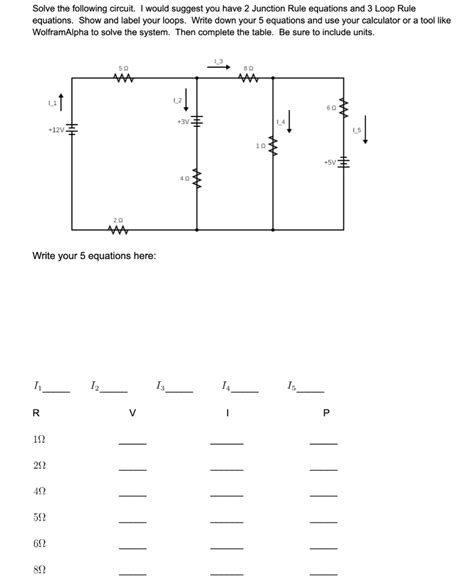 Solved Solve The Following Circuit I Would Suggest You Have Chegg Com