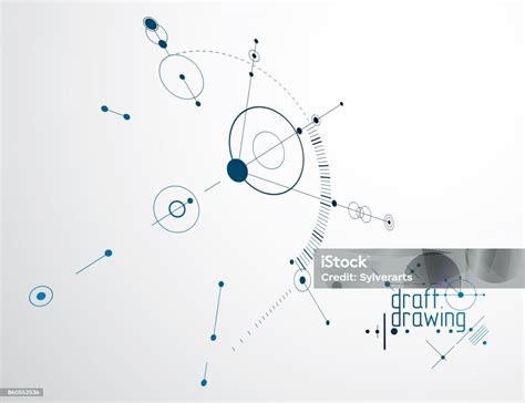 기계적 체계 공학 원과 메커니즘의 형상 부품 드로잉 벡터 기술 계획 웹 디자인 및 배경 화면이 나 배경으로 사용할 수 있습니다 가상현실에 대한 스톡 벡터 아트 및 기타