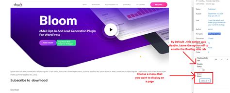 How To Display Floating Side Tab On A Single Pagepost