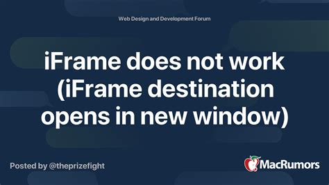iframe does not work iframe destination opens in new window