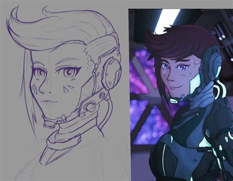 Practicing By Redrawing An Old Drawing Newold Ranimesketch