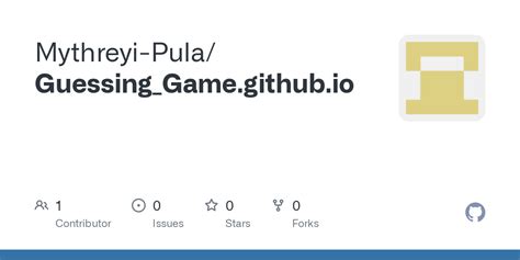 GitHub Mythreyi Pula Guessing Game Github Io