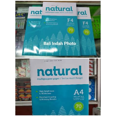 Jual Rim Kertas Hvs Natural F4 A4 70gsm Shopee Indonesia