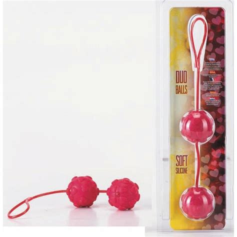 Duo Balls Red With Hearts