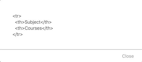 HTML Table tHead用法及代码示例 纯净天空