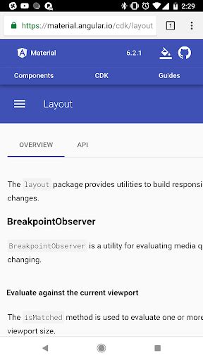Docs Site Not Reflowing Content On Certain Devices · Issue 11693 · Angularcomponents · Github