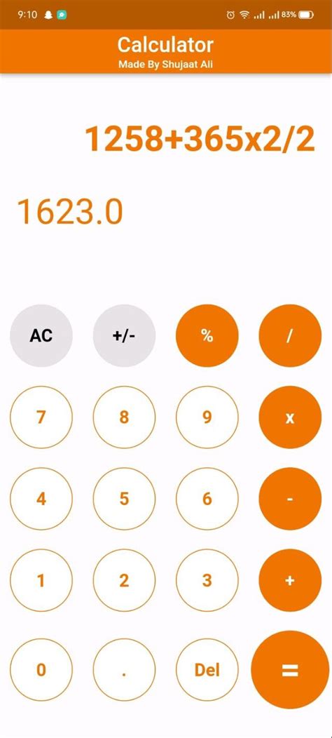 Shujaat Ali Khan On Linkedin Fully Functional Flutter Calculator