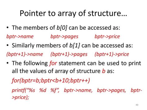 Fundamentals Of Structure In C Programming Ppt