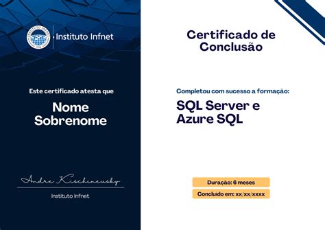 Curso Sql Server Formação Sql Server E Azure Sql Infnet