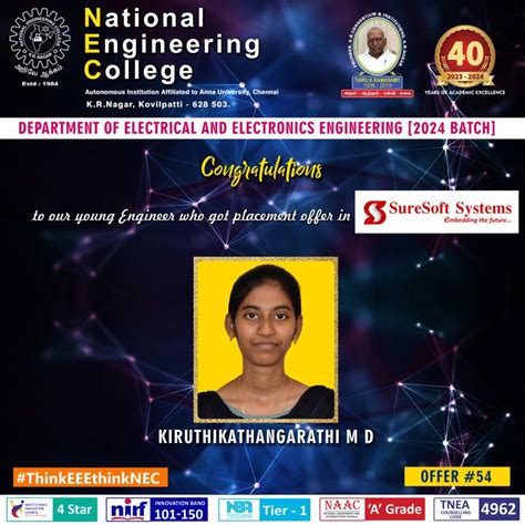 dept of eee nec on linkedin thinkeeethinknec necplacement necalumni