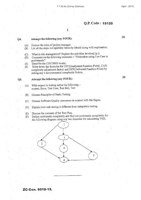 University Of Mumbai Tybsc Computer Science Dbms Ii And Software Engineering Old Question