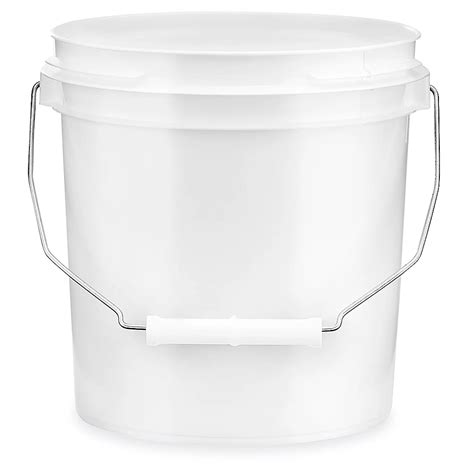 Plastic Pail 1 Gallon White S 17941w Uline