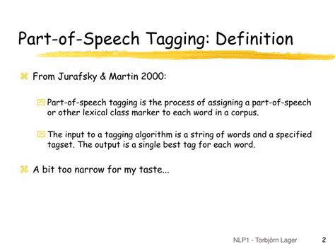 Ppt Part Of Speech Tagging Powerpoint Presentation Free Download