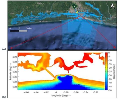 Model Domain A Shows The Computational Grid Built To Set Up The