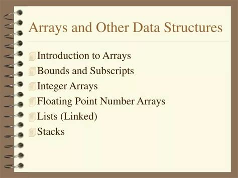 Ppt Arrays And Other Data Structures Powerpoint Presentation Free