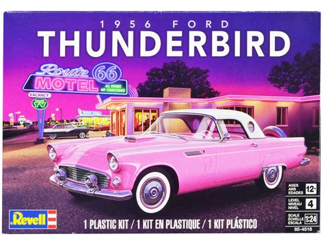 Level 4 Model Kit 1956 Ford Thunderbird 124 Scale Model By Revell