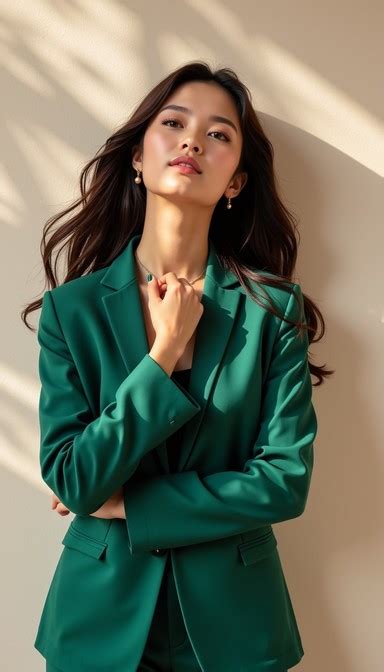 Free Emerald Professional Elegance Image Emerald Green Blazer