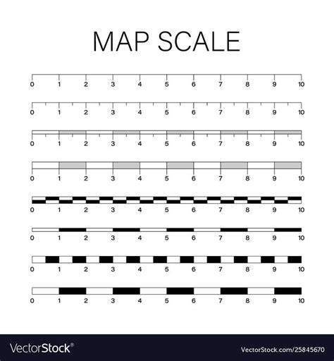 Map Scales Graphics For Measuring Distances