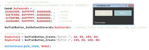 Guiflatbutton Udf Change Colors Of Regular Buttons Autoit Example Scripts Autoit Forums