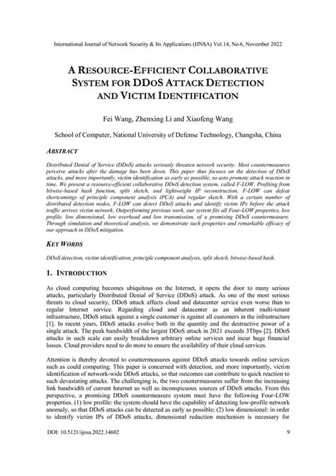 A Resource Efficient Collaborative System For Ddos Attack Detection And Victim Identification
