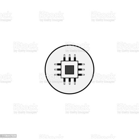 마이크로 칩 라인 아이콘 흰색 배경에 고립입니다 Cpu에 대한 스톡 벡터 아트 및 기타 이미지 Cpu 개념 공학 Istock