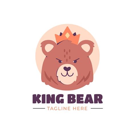 Free Vector Bear Logo Template Design