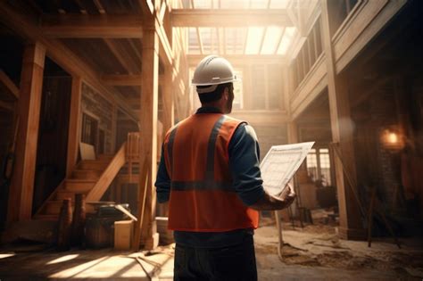 Premium Ai Image Building Inspection Using Checklist By Worker