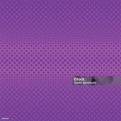 Purple Symmetrical Geometric Halftone Square Pattern Background Vector Graphic Stock