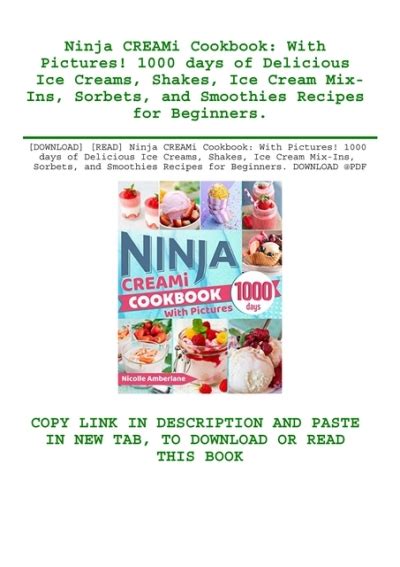 Download Read Ninja Creami Cookbook With Pictures 1000 Days Of