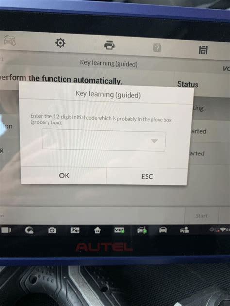 autel im608 nissan nv400 asks for 12 digit pin code car key