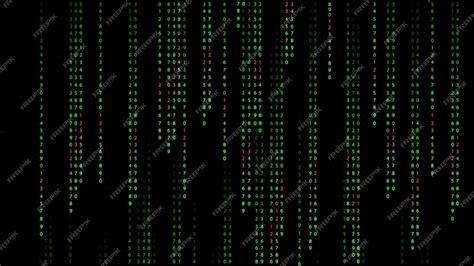 Premium Photo High Tech Digital Matrix Binary Code Falling The Matrix