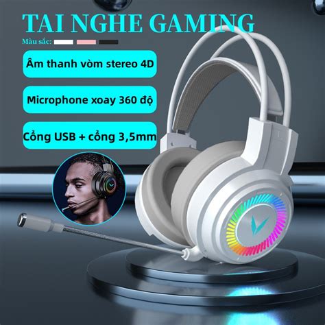 Tai Nghe Ch P Tai C Mic M U Led Rgb Tai Nghe Gaming C D Y G K T N I Jack Mm Usb Cho