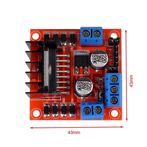 L298n 모터 드라이버 컨트롤러 보드 L298 모듈 듀얼 H 브리지 Dc 스테퍼 모터 모듈 스마트 자동차 로봇