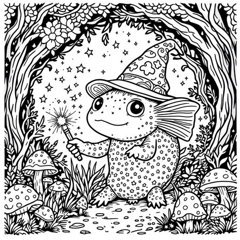 Axolotl Free Coloring Pages