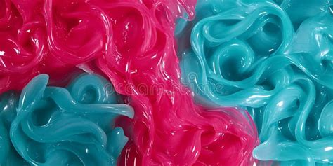 Swirling Symphony Of Pink And Blue A Dance Of Fluid Forms And Vibrant Hues Stock Illustration
