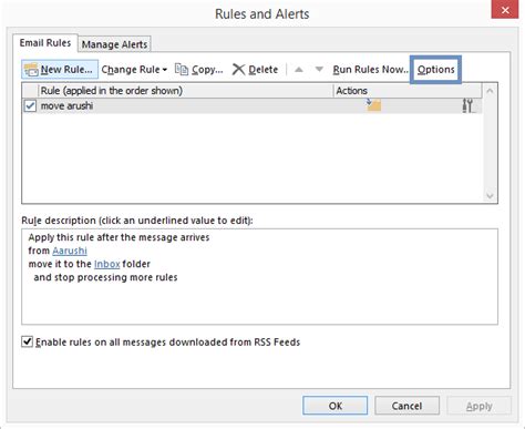 Export Ms Outlook Rules Manually