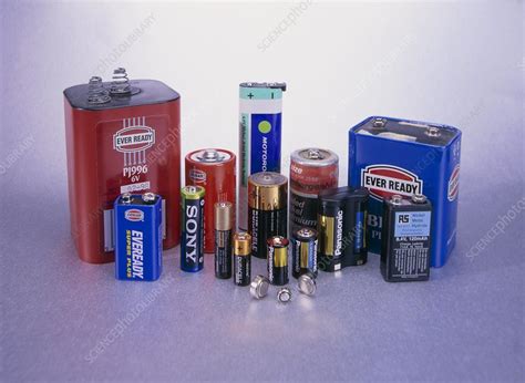 Assorted Batteries Stock Image C0494511 Science Photo Library
