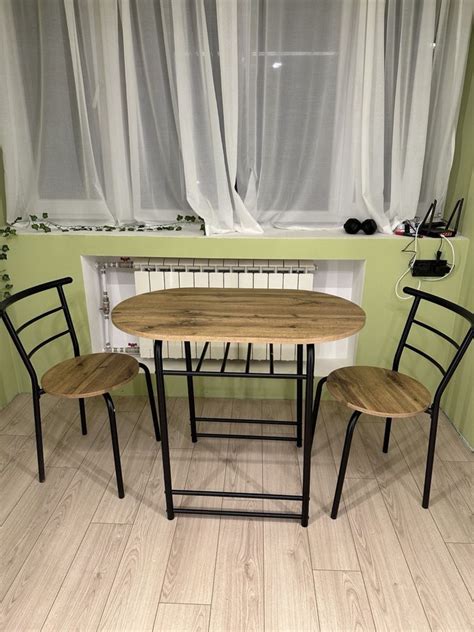 Набір столик та два стільця Зручний стильний набір для кухні балкон