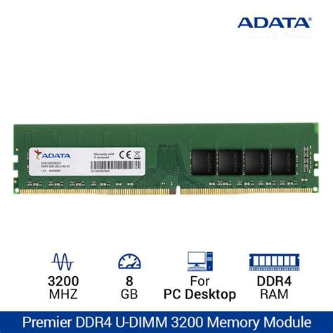 Promo ADATA Premier DDR MHz U DIMM RAM Untuk PC Desktop GB Diskon Di Seller ADATA