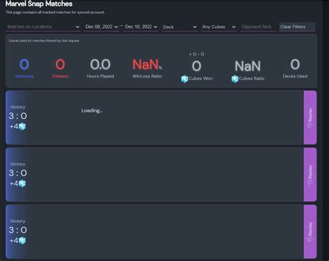 Matches Stuck On Loading · Issue 14 · Razviarmarvelsnaptracker · Github