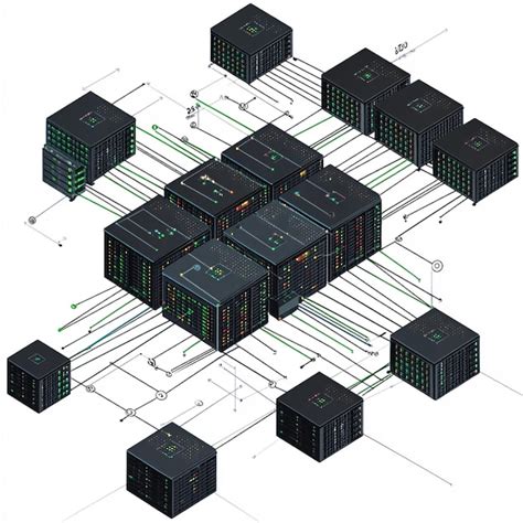 A Network Diagram Showing The Distribution Of Big Data Processing