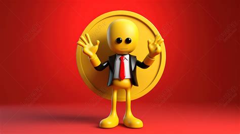 빨간색 금지 표시가 있는 노란색 수상 경력이 있는 3d 황금 트로피 마스코트 트로피 배경 빨간 코트 배경 노란 배경 이미지 Hd 트로피 빨간 코트 노란 배경 사진