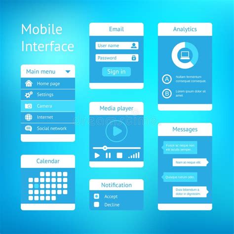 Vector Interface Template Design Stock Vector Illustration Of Design