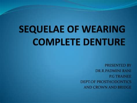 Post Insertion Instructions In Complete Denture Patients Pptx Oral