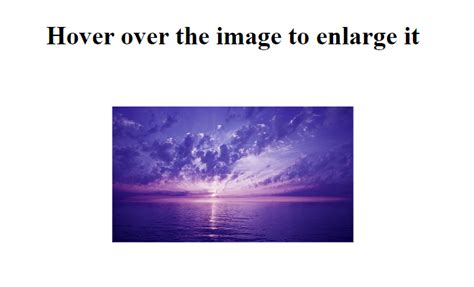 how to make image larger on hover using javascript